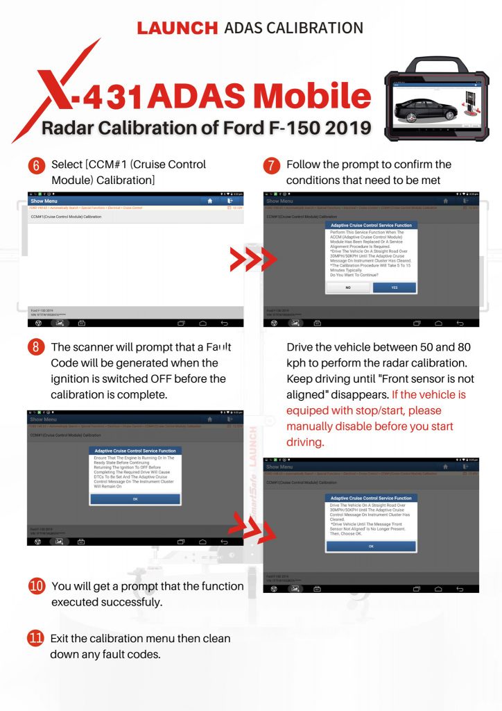 Ford F-150 2019 Radar Calibration via Launch X-431 PAD VII – OBDII.SHOP ...