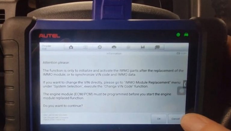 Autel IM608 programmer do used PCM reprogramming for Chrysler Jeep ...