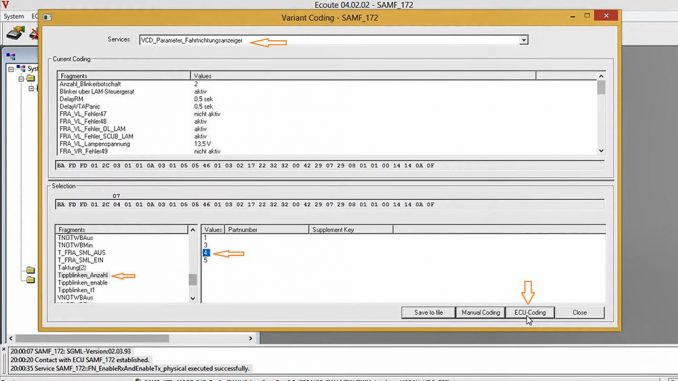 How to use MB Star software to code Mercedes W212 W204 X204 Turn Signal ...