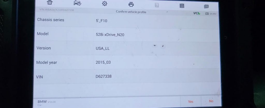 Register 2015 BMW 528i battery replacement procedure by Autel MaxiIM ...