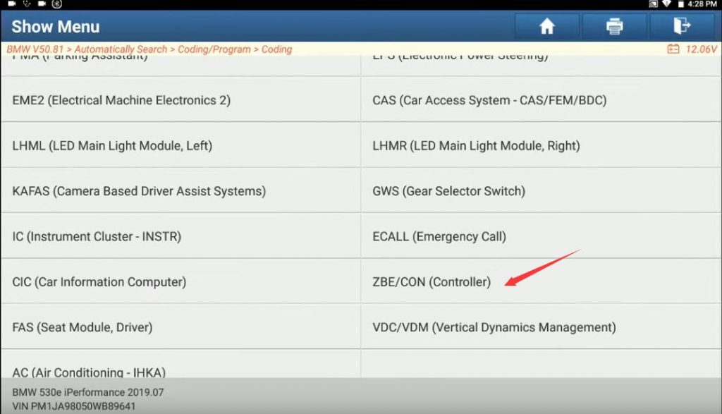 how to use Launch X431 PAD VII to perform ZBECON controller EDC – OBDII.SHOP OFFICIAL BLOG