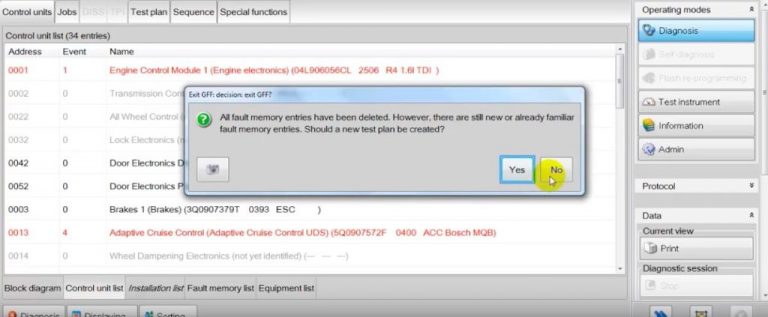 ODIS enables/disables VW/Audi component protection – OBDII.SHOP ...