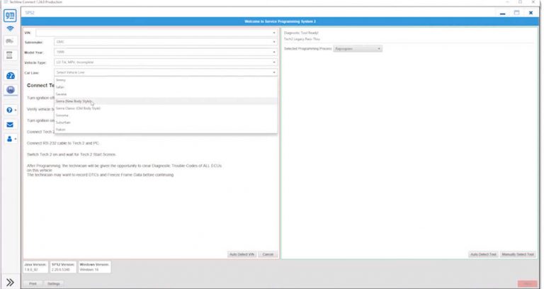 Using the Tech2 as a programming pass thru device with SPS2 or TLC ...