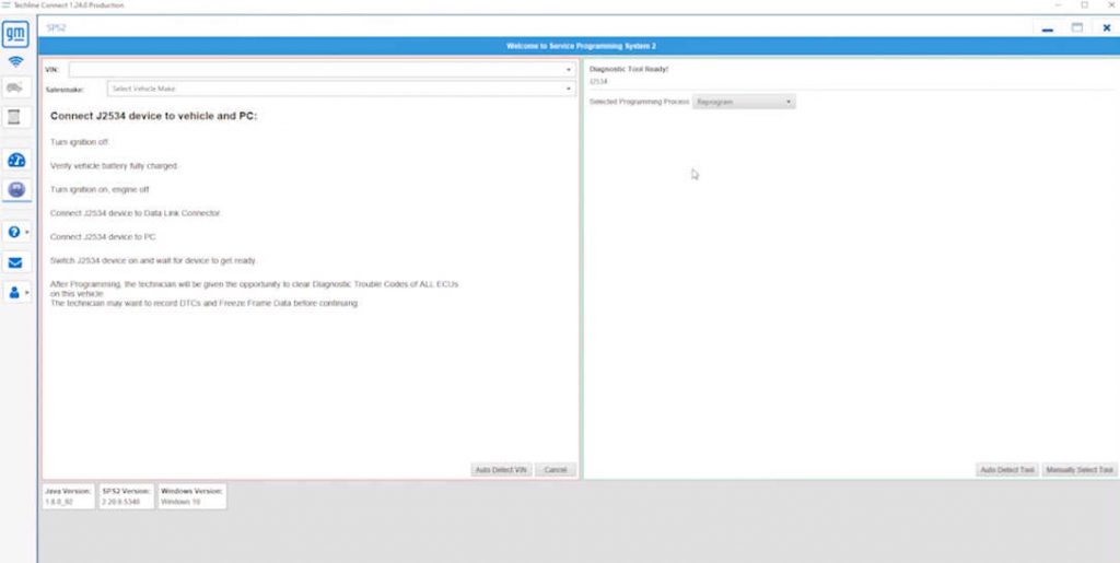 Using the Tech2 as a programming pass thru device with SPS2 or TLC ...