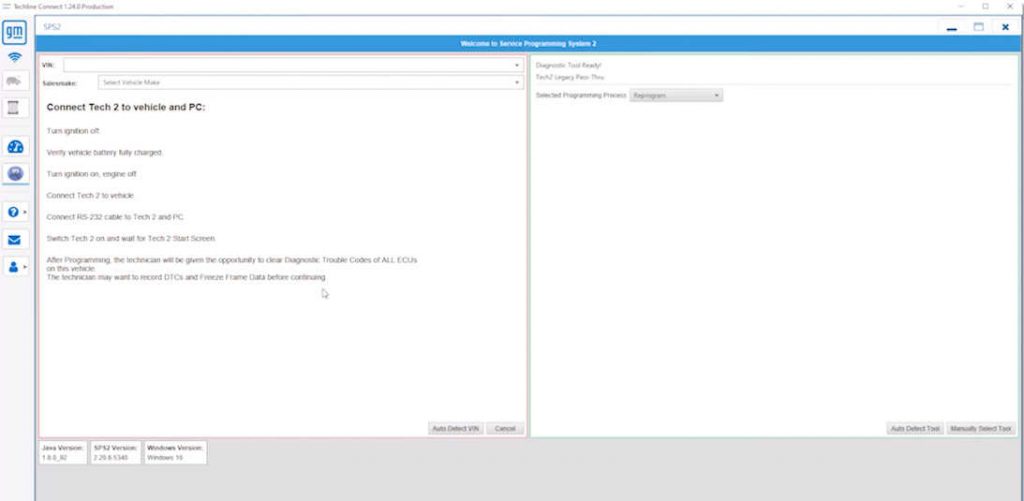 Using the Tech2 as a programming pass thru device with SPS2 or TLC ...
