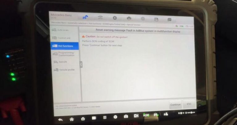 How to Reset Mercedes C220D AdBlue System with Autel Maxisys Ultra to ...