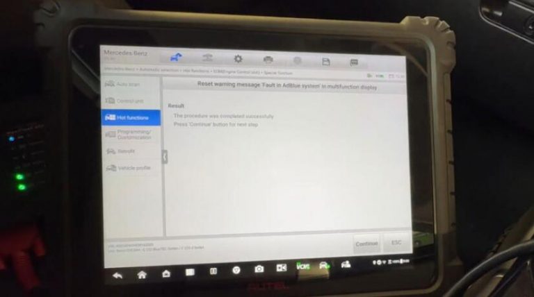 How to Reset Mercedes C220D AdBlue System with Autel Maxisys Ultra to Fix Low Fill Level Issue ...