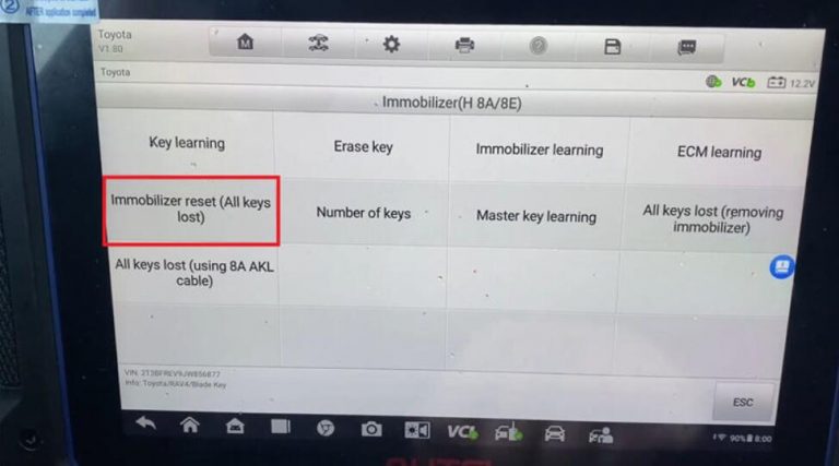 Programming a New Key for a 2018 Toyota RAV4 Using Autel IM608 II ...