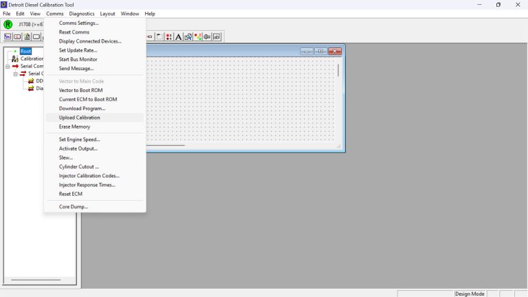 Uploading Calibration from the ECM using Detroit Diesel Calibration ...