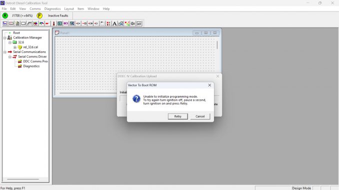 Uploading Calibration from the ECM using Detroit Diesel Calibration ...