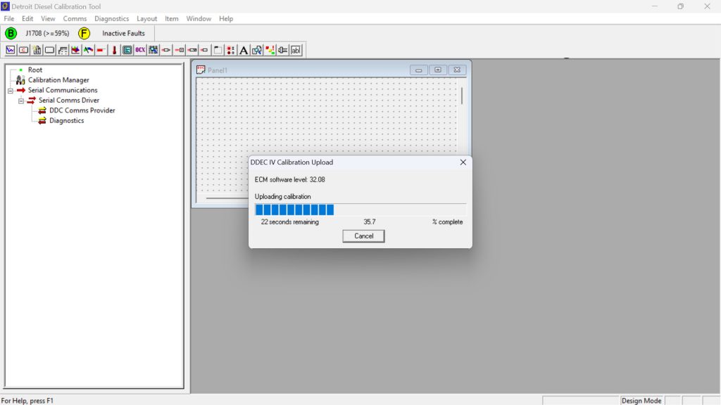 Uploading Calibration from the ECM using Detroit Diesel Calibration ...