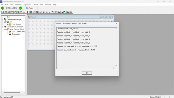 Uploading Calibration from the ECM using Detroit Diesel Calibration ...