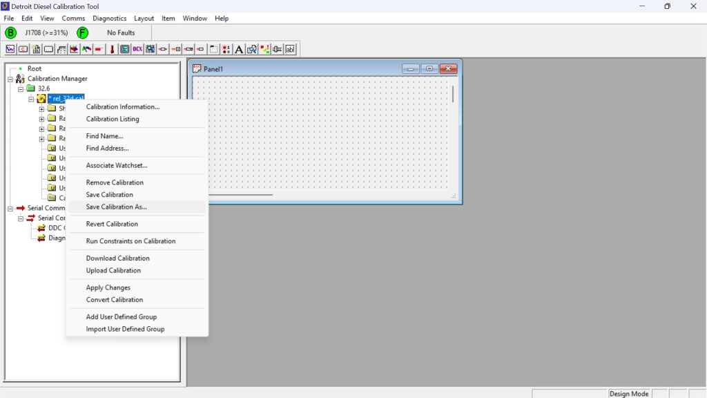 Uploading Calibration from the ECM using Detroit Diesel Calibration ...