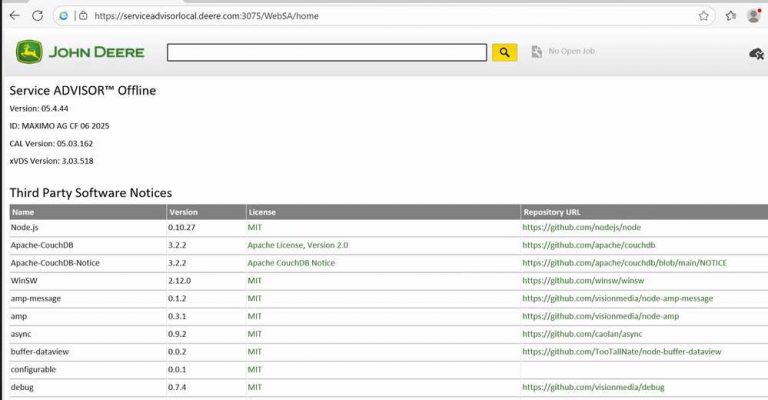 John Deere Service Advisor 5.4.44 AG+CF Free Download – OBDII.SHOP ...